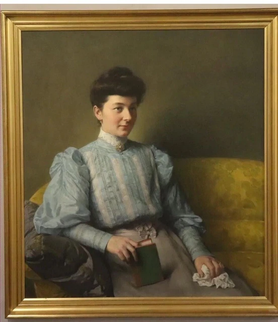 GEMÄLDE ÖL DAMENBILDNIS Jugendstil groß signiert Ernst Bosch 19. Jahrhundert EUR 1.800,00 ...