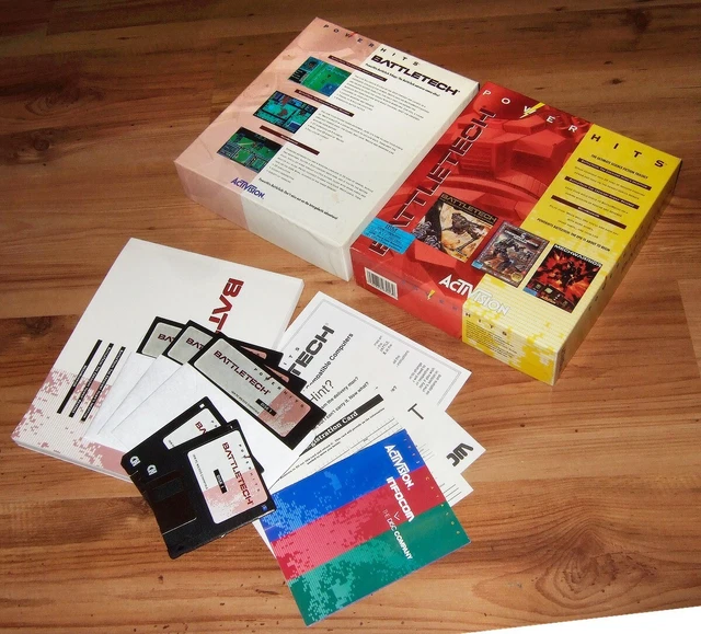 3X BATTLETECH 🔰 PC DOS 🔰 1992 activision 5.1/4 Disk GAME, SPIELE, OVP ...