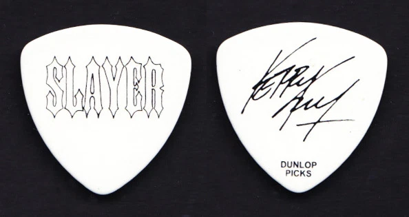 SLAYER KERRY KING Signature Blanc Guitare Pick - 2009 Monde Peint Sang ...