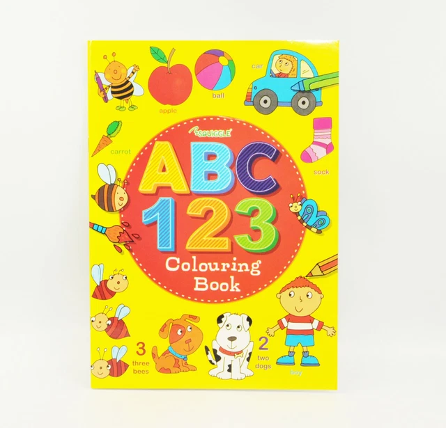 ABC 123 COLOURING Book A4 Size - Learn to Write Letters Numbers ...