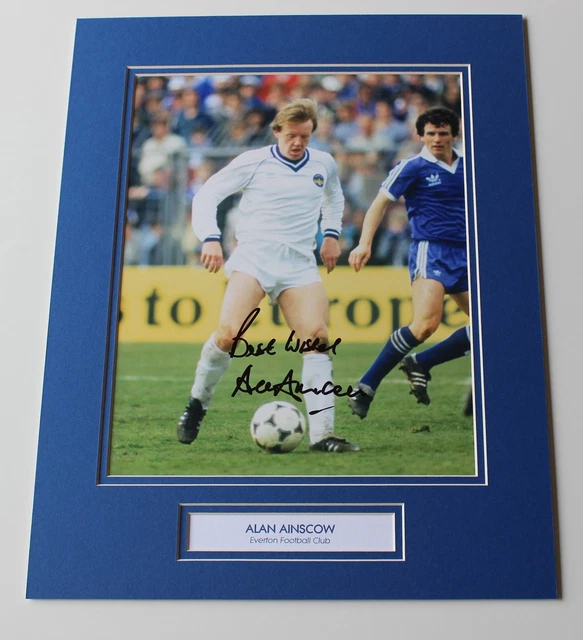 ALAN AINSCOW EVERTON HAND SIGNED Autograph Photo Mount Memorabilia ...
