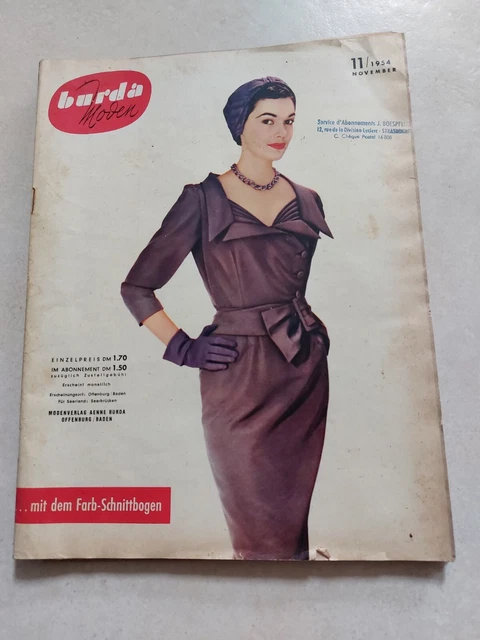 MAGAZINE BURDA MODEN 1954 EUR 90,00 - PicClick FR