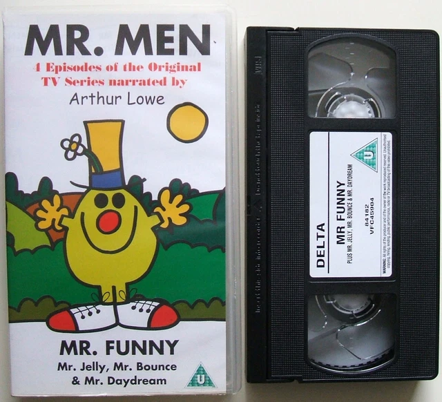 MR. MEN MR. Funny Video VHS 4 Original 1974 Episodes UK Arthur Lowe R ...