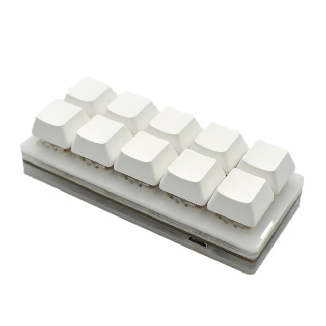 10-KEY PROGRAMMABLE KEYBOARD With Cable Macro keypad For Windows Linux ...