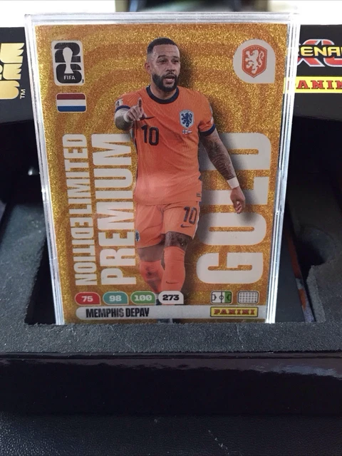 PANINI WORLD CUP 2026 Gold Premium Limited Edition - Memphis Depay ...