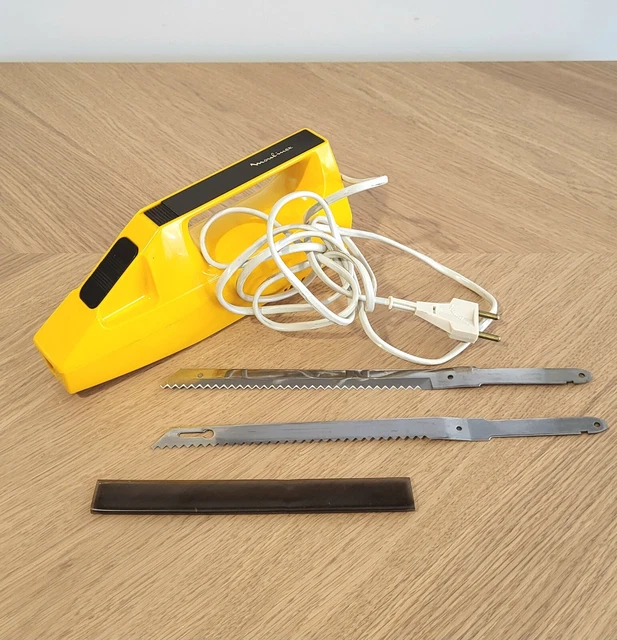 MOULINEX - VINTAGE Couteaux électrique Type 382 Jaune - Fonctionne ...