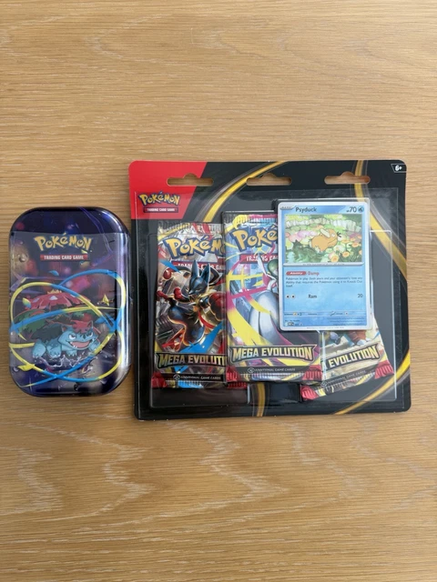 POKÉMON TCG: MEGA Evolution Triple Blister Pack and Mini Tin £31.87 ...