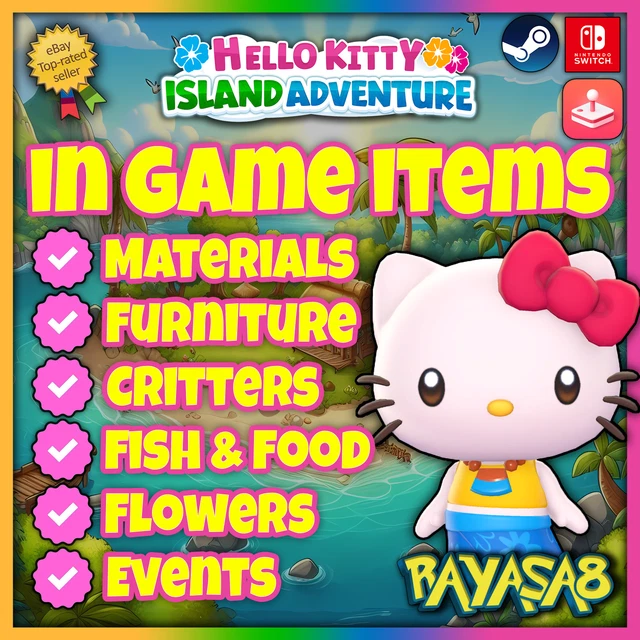 HELLO KITTY ISLAND Adventure Items Bundle 🔥99x Each Apple Arcade ...