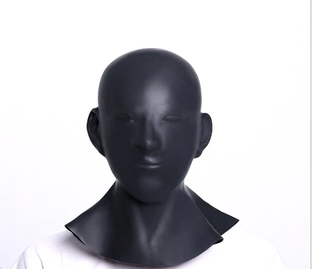 100% LATEX RUBBER 3D Molded Headgear Hood cosplay 0.4mm One Size ...