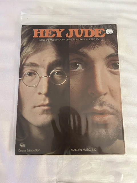 THE BEATLES~HEY JUDE Sheet Music Piano/Guitar~Lennon/Mccartney & Lyrics ...