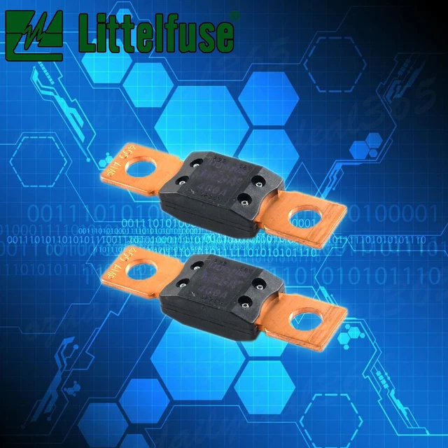 2PCS GENUINE LITTELFUSE MEGA FUSE 400A AMP FUSES DUAL BATTERY BATTERIES ...
