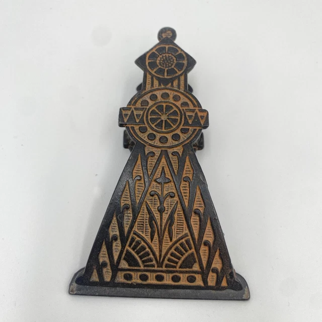 COOL ANTIQUE CAST Iron Victorian Eastlake Spring Receipt Paper Holder ...