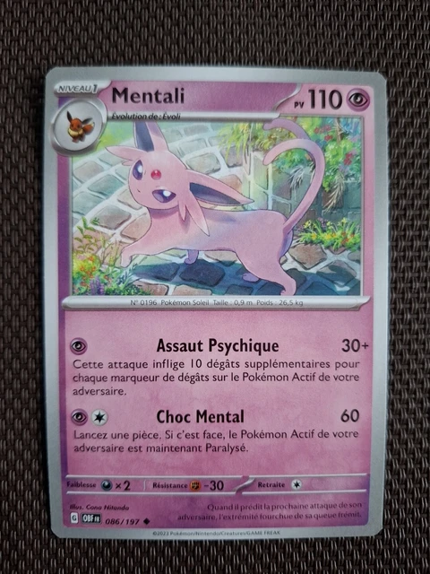 CARTE POKÉMON MENTALI 086/197 EV3 Flammes Obsidiennes fr neuve EUR 1,40 ...