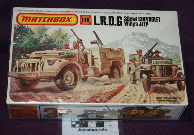 MATCHBOX LRDG 30CWT Chevrolet & Willy’s JEEP 1:76 scale model kit PK ...