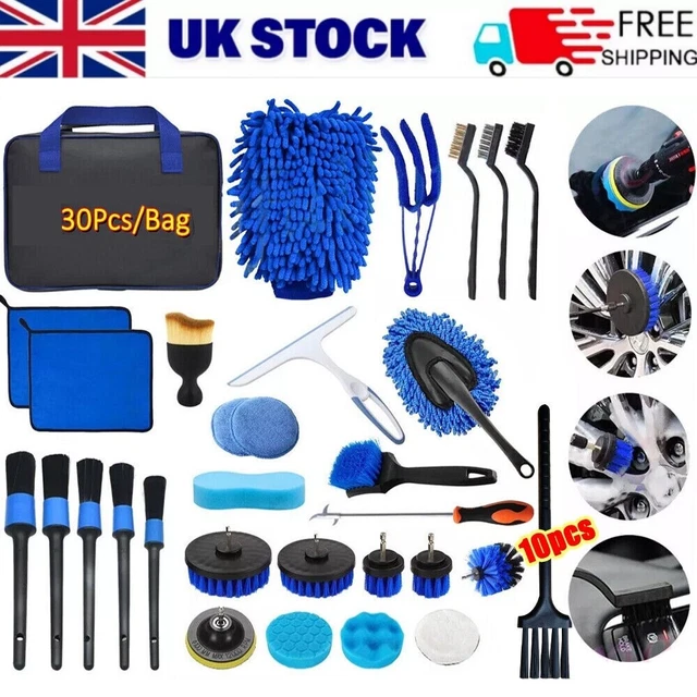 40PCS CAR DETAILING Brush Set Soft Brush Interior Wheel Valet Pro ...