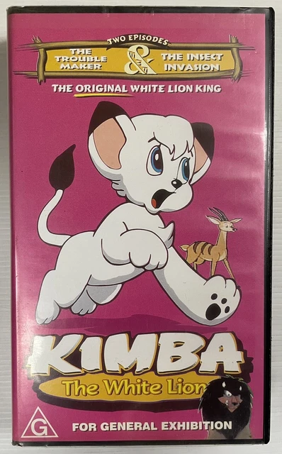 KIMBA THE WHITE Lion VHS Video Cassette Tape PAL G 1966 Black Small Box ...