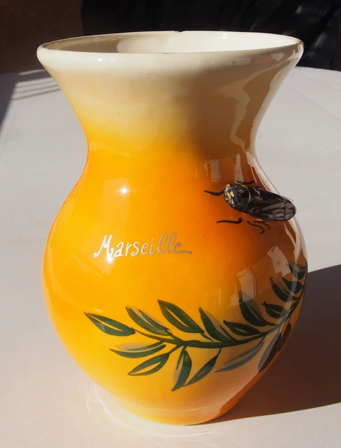 ANCIEN VASE CIGALE Marseille faïence de Vallauris signé Sicard EUR 25 ...