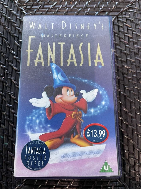 VHS WALT DISNEY Masterpiece "Fantasia" Rating G Mickey Mouse $22.61 ...
