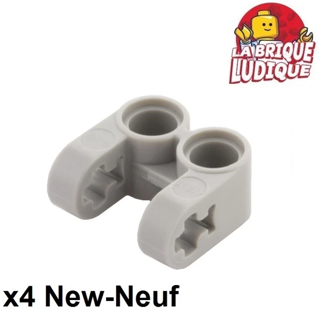 LEGO TECHNIC - 4x Pin Connector Double Split Grey/Light Bluish Gray ...
