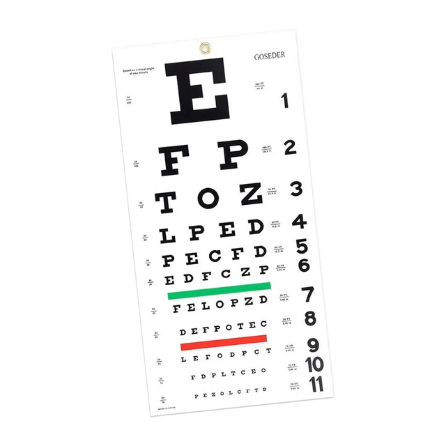 EYE CHART EYE Testing Chart for Physical Examination Office £8.74 ...