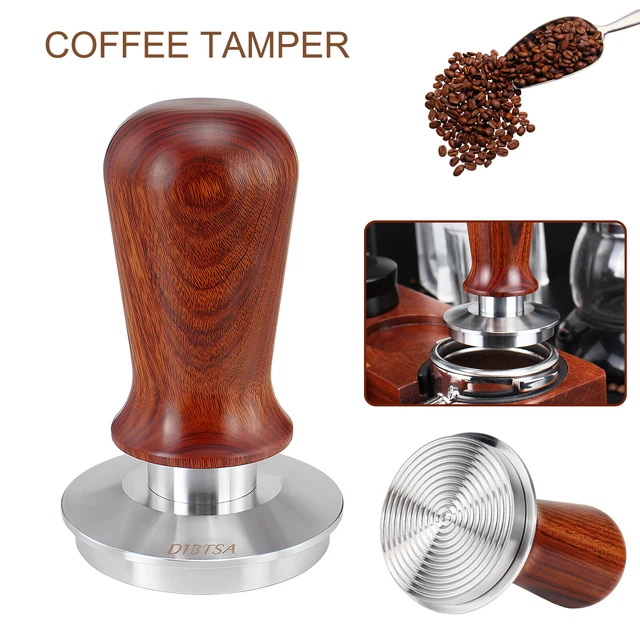 ESPRESSO TAMPER COFFEE Calibrated Hammer Leveler 30Lb Spring Loaded ...