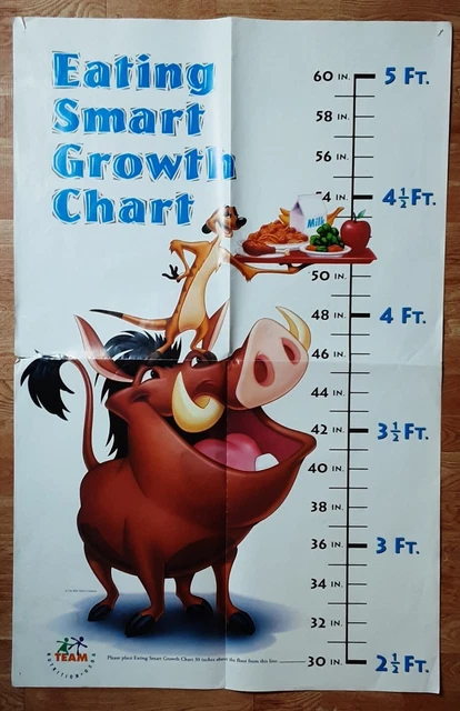 Timon And Pumbaa Eating Smart Growth Chart £1373 Picclick Uk 5907