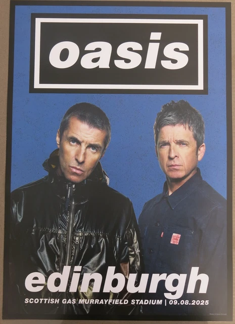 OASIS LIVE '25 Litho Poster Murrayfield Stad, Sat, 9th August Official ...