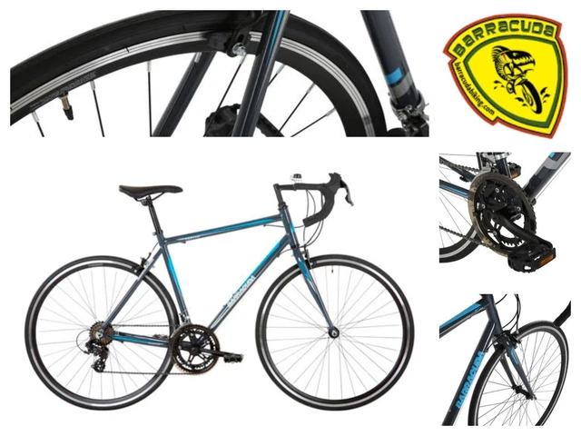 BICI DA CORSA per adulti Barracuda Corvus da uomo blu 700c -14 velocità ...