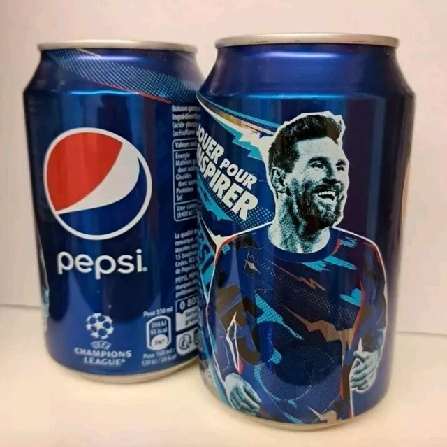 LIONEL MESSI PEPSI Cola FULL Sealed Can 2022 Limited Edition UEFA £15. ...