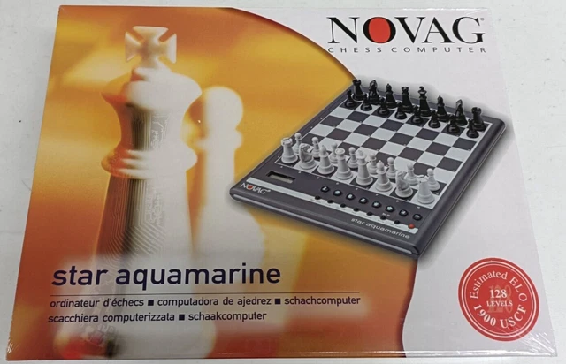 NOVAG STAR AQUAMARINE Electronic Chess Computer 128 Levels 1900 USCF ELO Sealed £146.26 ...