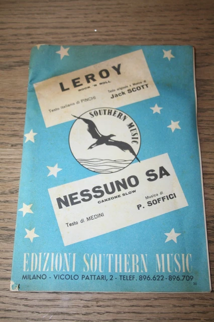 LEROY NESSUNO SA Pinchi Scott Southern Music Spartiti Sax Tromba ...