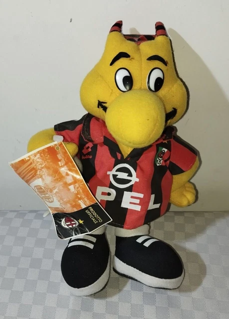 PELUCHE MASCOTTE VINTAGE Calcio Milan Dudy Giocattoli Giochi Pupazzo ...