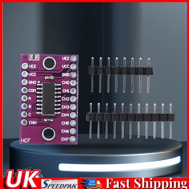 74HC4051 8-CHANNEL-MUX ANALOG Multiplexer Selector Module Durable for Arduino £3.23 - PicClick UK