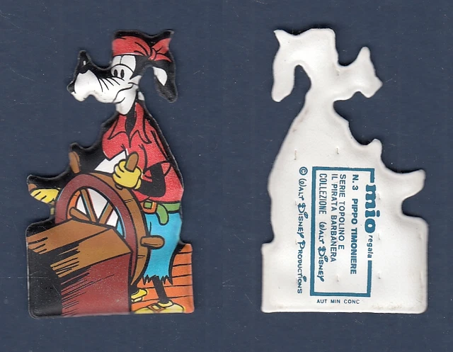 FIGURINA PLASTECO MIO - Topolino E Pirata Barbanera - 3 Pippo Timoniere ...