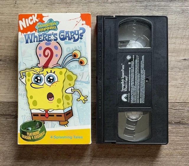 SPONGEBOB SQUAREPANTS - Wheres Gary (VHS, 2005) Vintage Video Tape ...