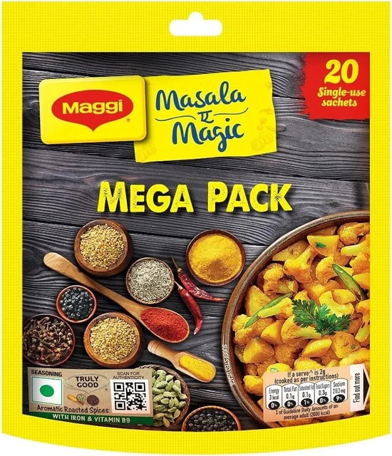MAGGI MASALA-AE-MAGIC MASALA Vegetal, Todo en Uno | Bolsa 120g (6g x 20 ...