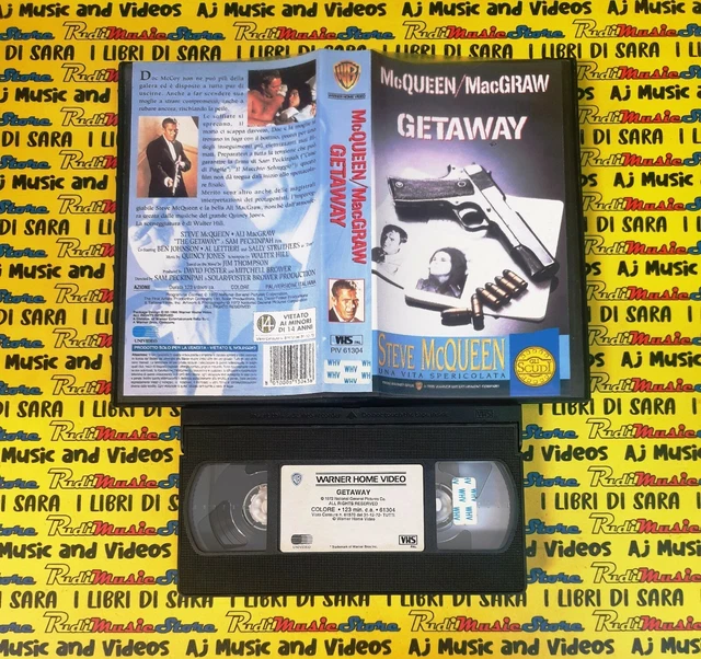 VHS*FILM GETAWAY 1996 Steve McQueen Ali Mac Graw WARNER HOME PIV 61304 ...