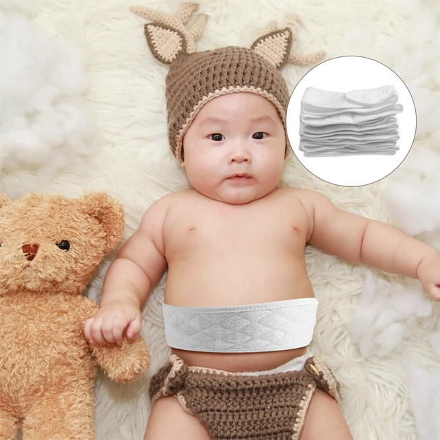 12 PCS KIDS Navel Hernia Belt Newborn Umbilical Cord White Baby Belly ...