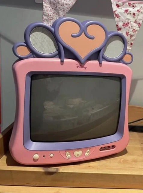 DISNEY PRINCESS TV - 14” CRT TV Pink Retro Gaming Rare 14DN1WYD £59.99 ...