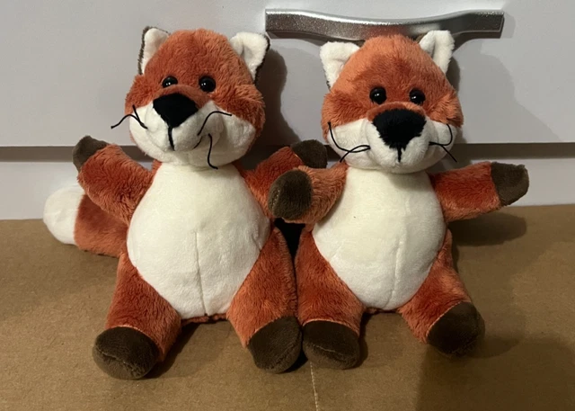 2X MINIFEET SMALL Ginger Fox Soft Toy Plush 6" £9.99 - PicClick UK