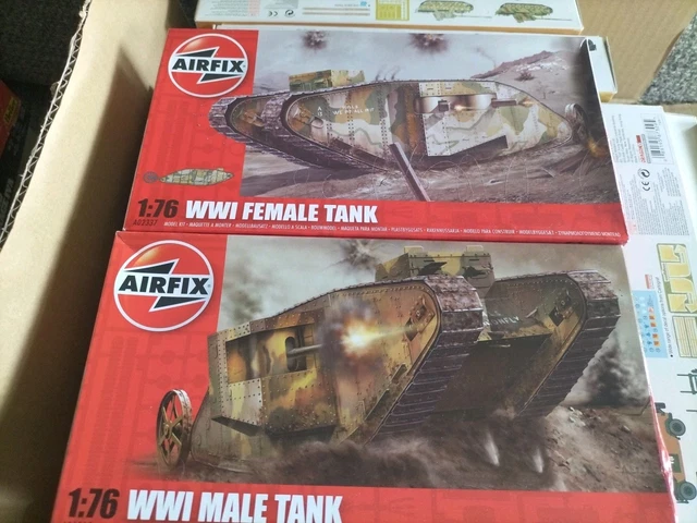 2 X AIRFIX 1/76 Scale Wwi Tanks. Male & Female Versions. New & Sealed ...