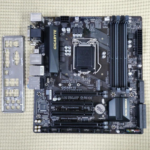GIGABYTE GA-Z270M-D3H : LGA1151 Z270 DDR4 mATX + IO-Shield, Verified ...
