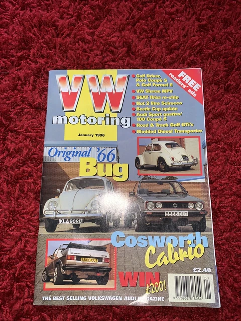 VW MOTORING MAGAZINE Beetle Bug Golf Jetta - Jan 96 £3.00 - PicClick UK