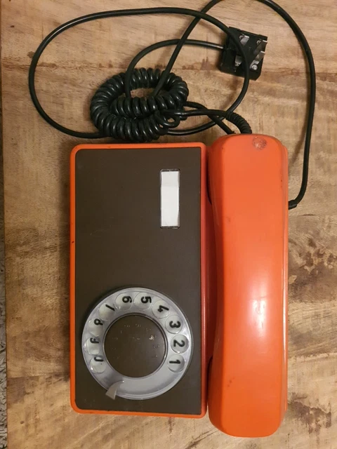 RETRO ORANGE DIAL Telephone £26.68 - PicClick UK