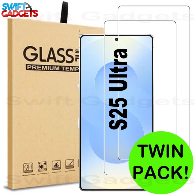 FOR SAMSUNG GALAXY S25 Ultra Tempered Glass Screen Protector Cover Twin Pack £2.99 - PicClick UK