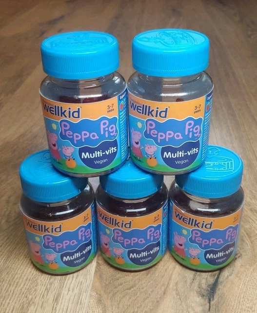 X5 VITABIOTICS WELLKID Peppa Pig Multi-Vitamin Supplement NEW Bundle ...