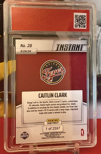 2024 CAITLIN CLARK Panini Instant #28 GEM MINT 10 Graded $33.26 ...