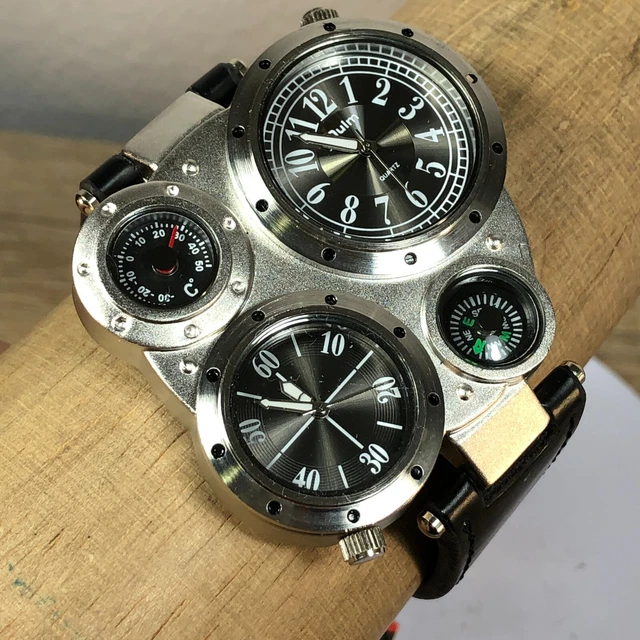 OROLOGIO OULM ESERCITO Militare Movimenti Duali Fusi Temporali ...