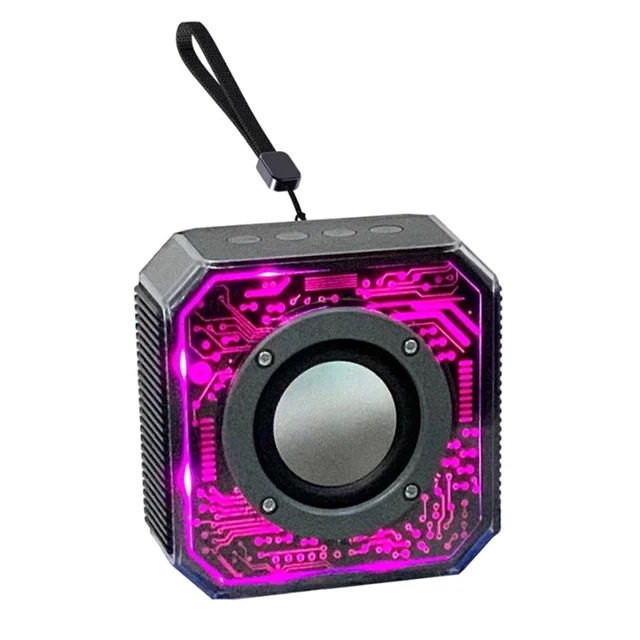 1X(TRANSPARENT MECHA BLUETOOTH Speaker RGB Pickup Outdoor Portable Home ...