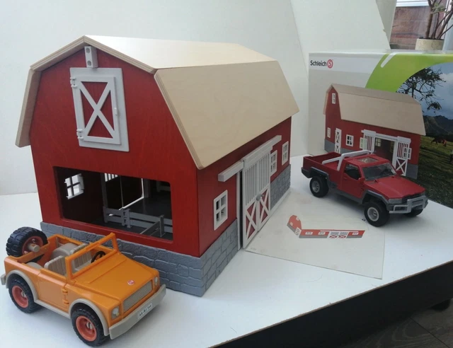SCHLEICH 42028 FARM Big Red Barn Retired With Original Box And Two ...
